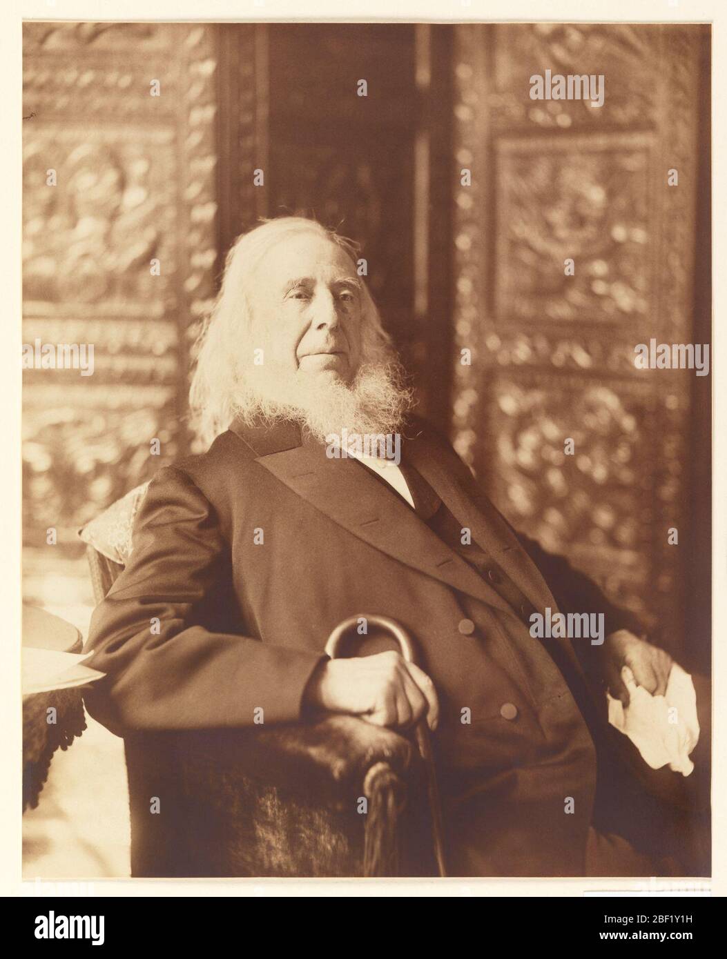 Portrait of Peter Cooper. A three-quarter length portrait of Peter ...