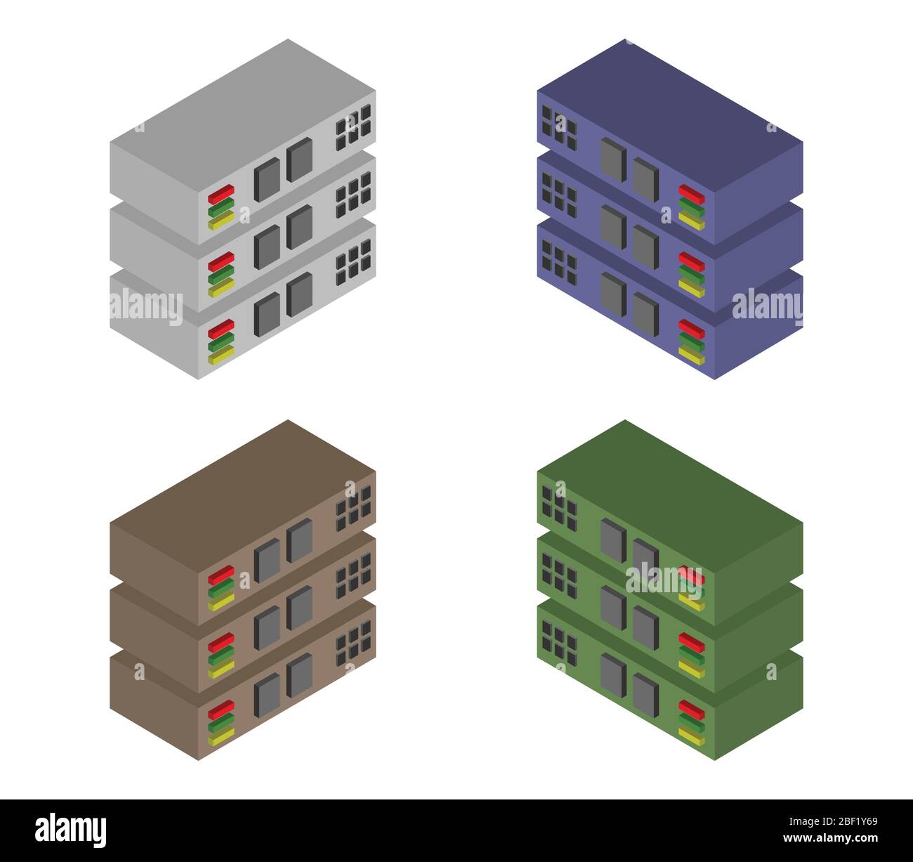 isometric server icon illustrated in vector on white background Stock ...