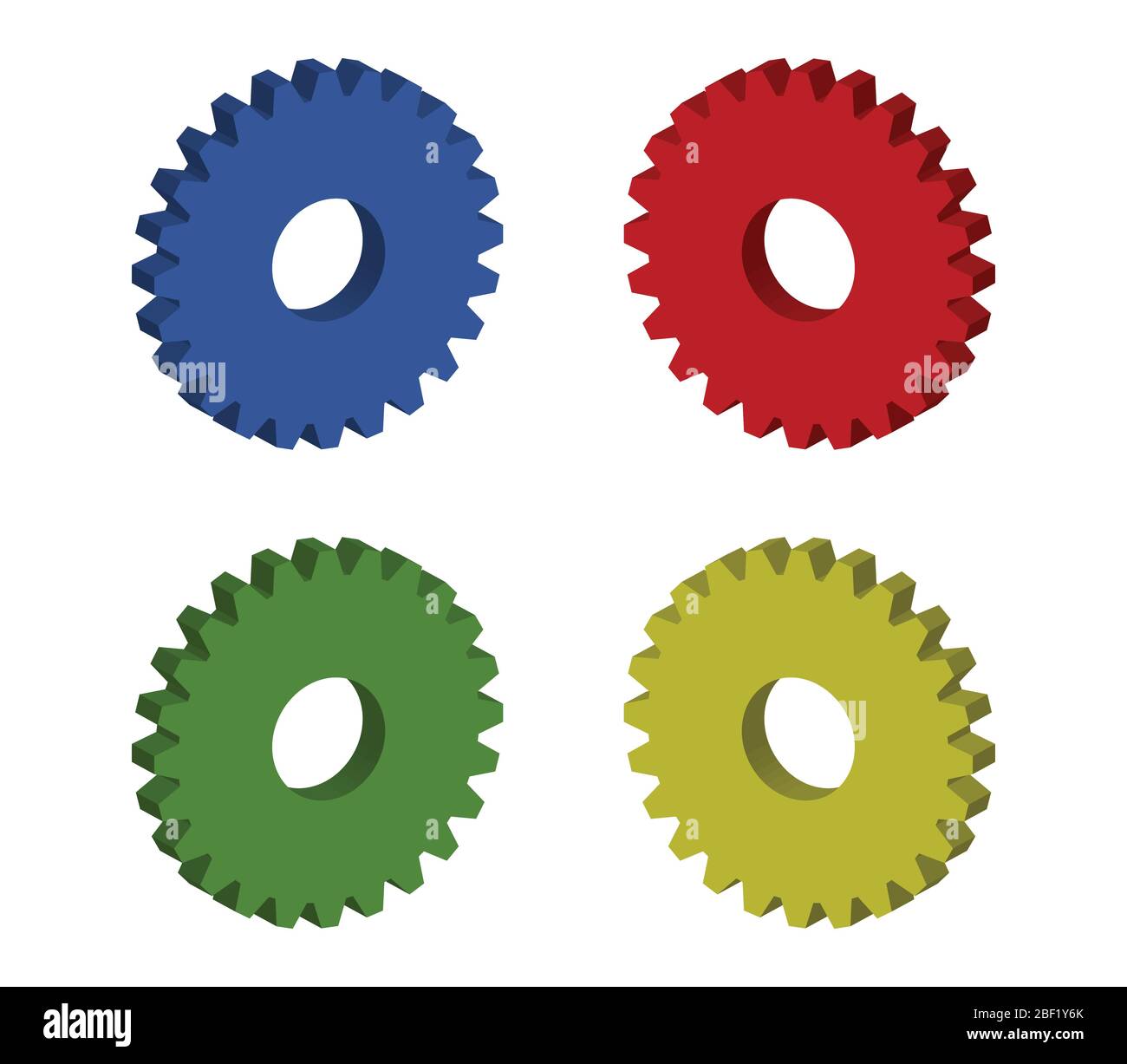 isometric gear icon illustrated in vector on white background Stock ...