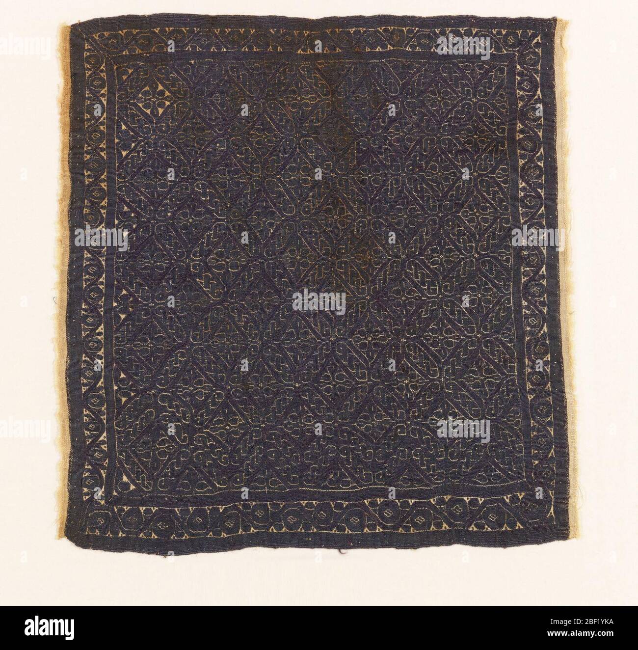 Square. Monochrome tapestry square with an all-over design of twists ...