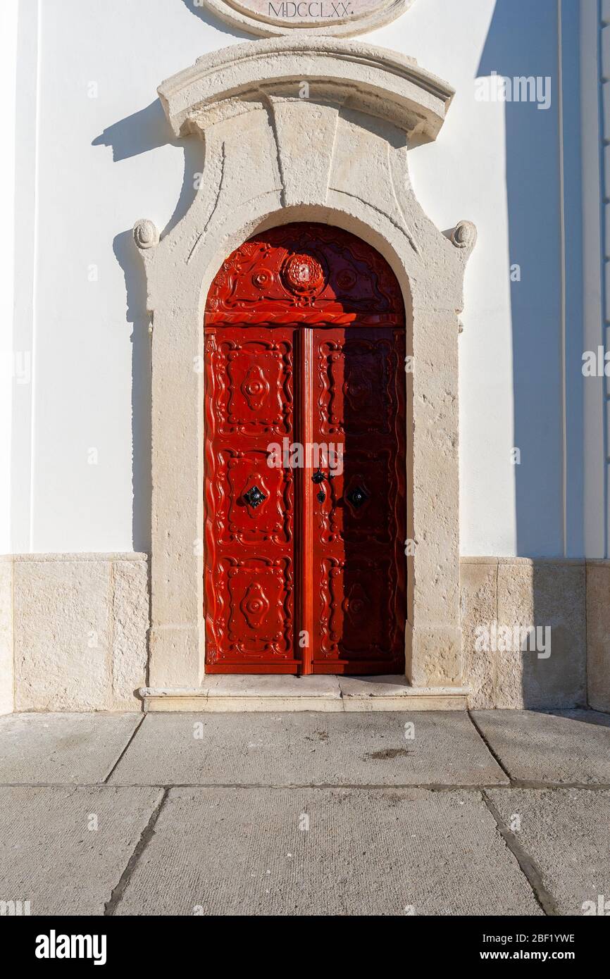 Baroque style calvinist church in Szabadszallas, Hungary Stock Photo ...