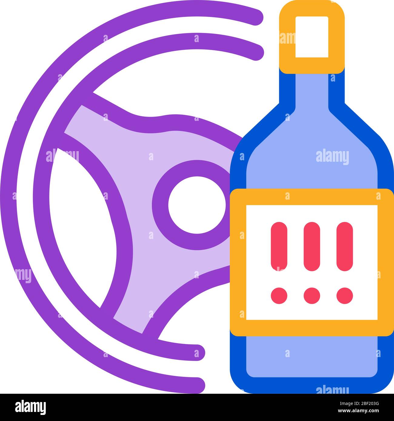 drunk driving icon vector outline illustration Stock Vector Image & Art ...