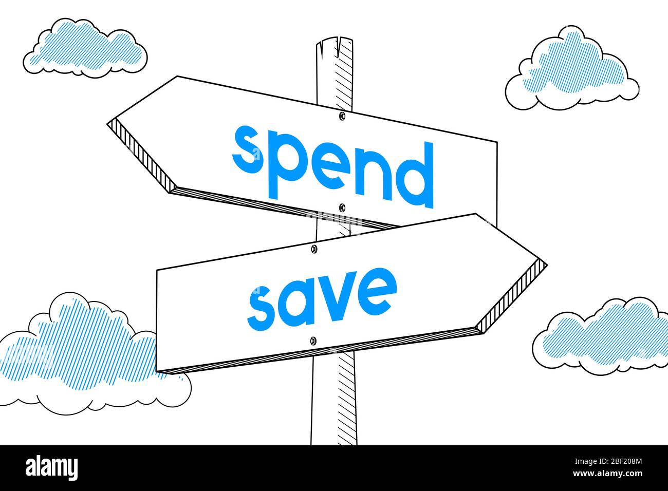 For save spend Cut Out Stock Images & Pictures - Alamy