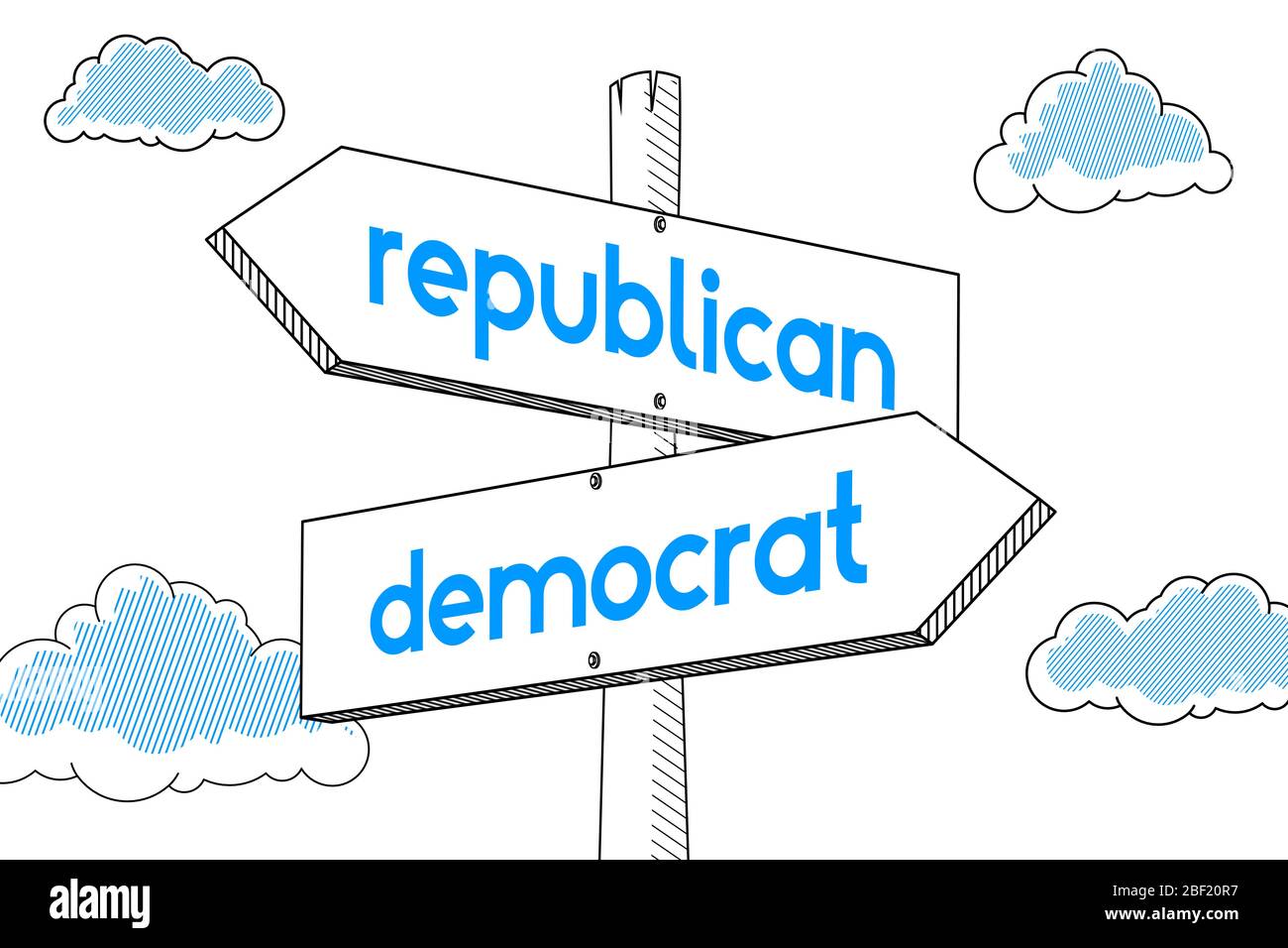 Republican democrat road sign hi-res stock photography and images - Alamy