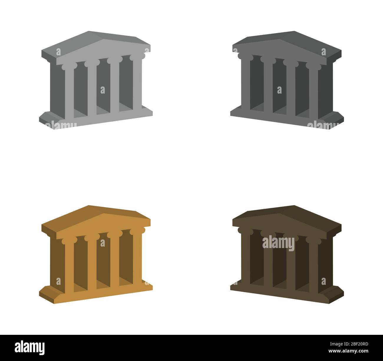 isometric temple icon illustrated in vector on white background Stock ...