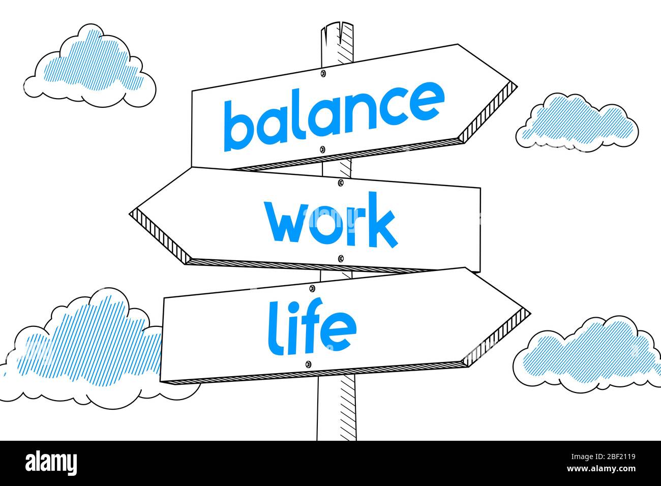Work Life Balance Sign Cut Out Stock Images & Pictures - Alamy