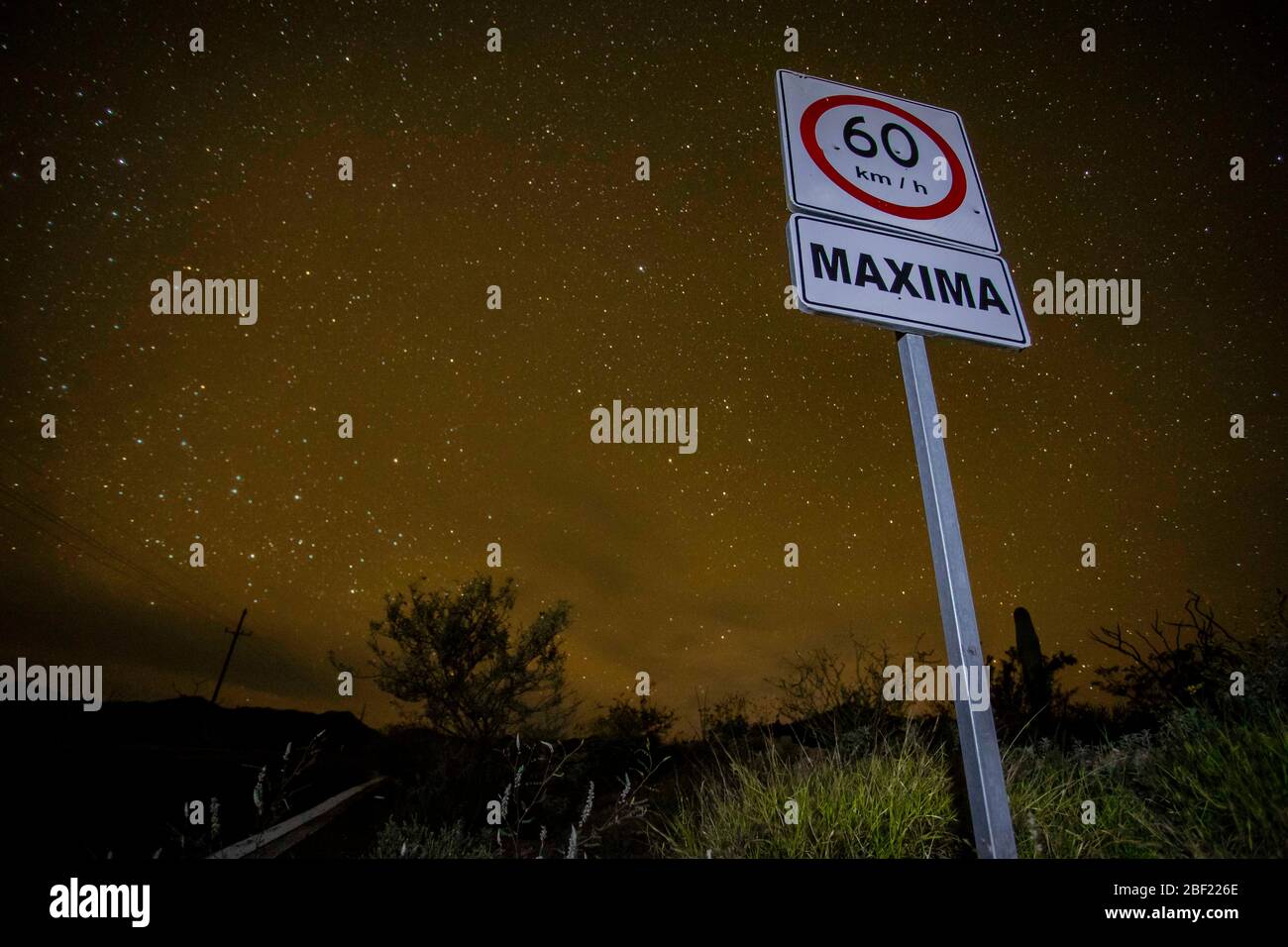Highway, pavement line, road marking, 60 km maximum speed, speed limit ...