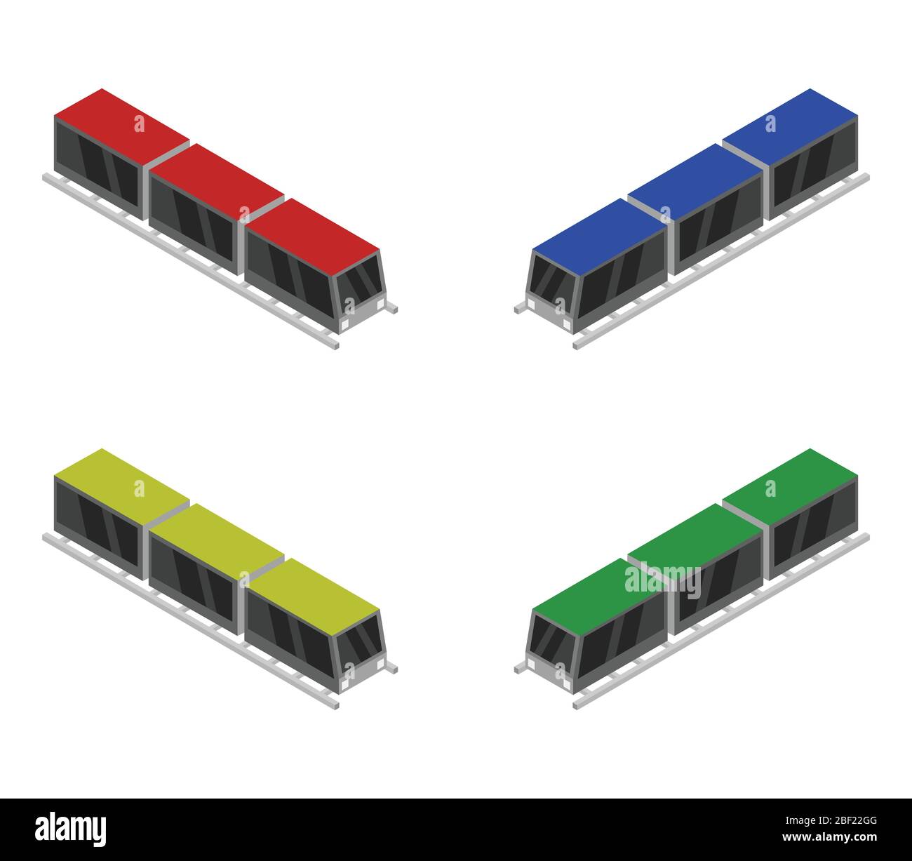 isometric train icon illustrated in vector on white background Stock ...