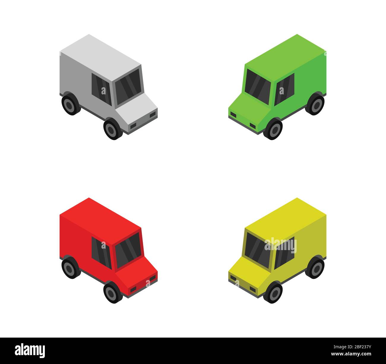 isometric van icon illustrated in vector on white background Stock ...