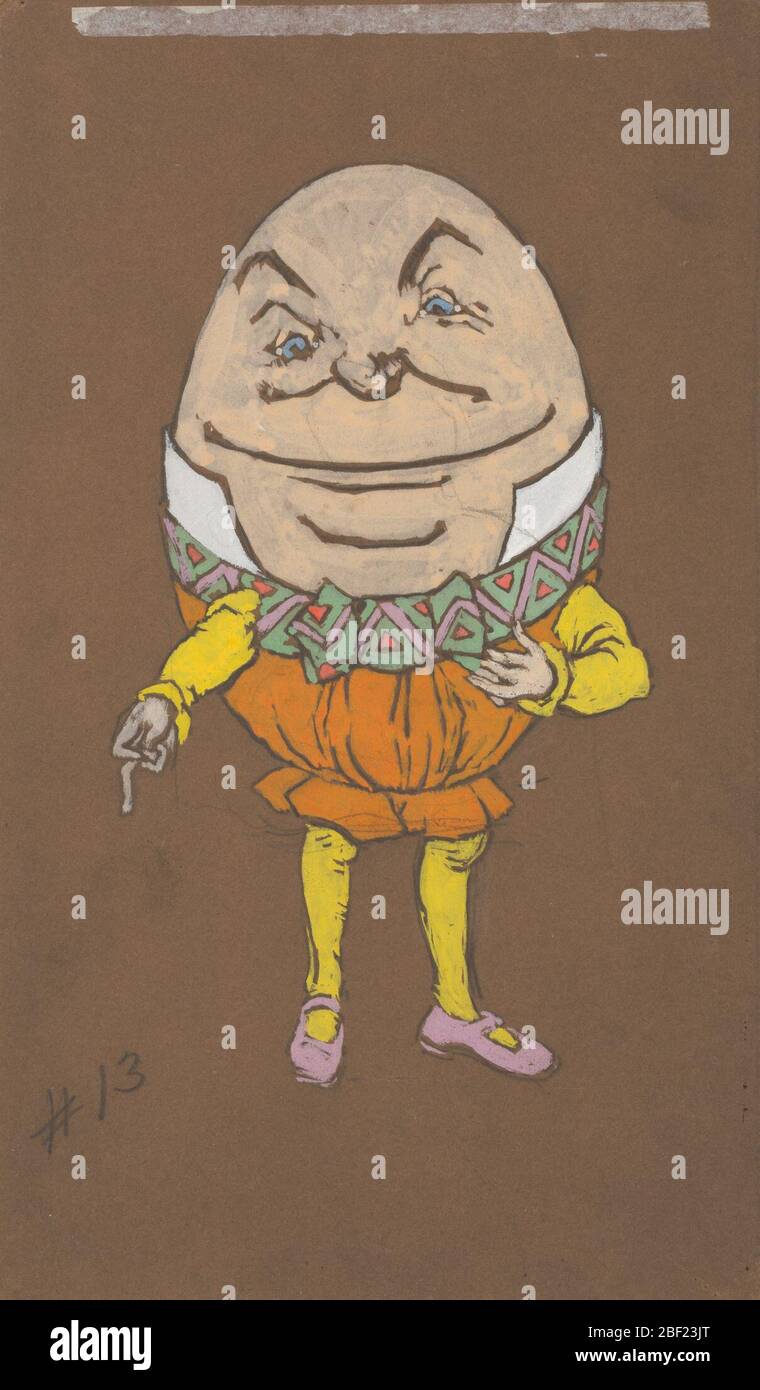 Humpty Dumpty costume design for AliceinWonderland 1915 Stock Photo - Alamy