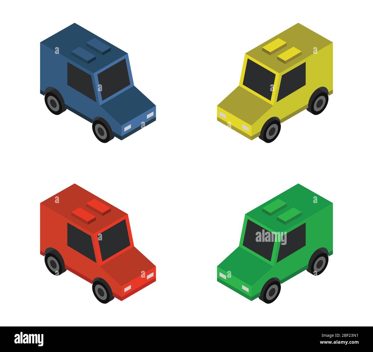 isometric van icon illustrated in vector on white background Stock ...