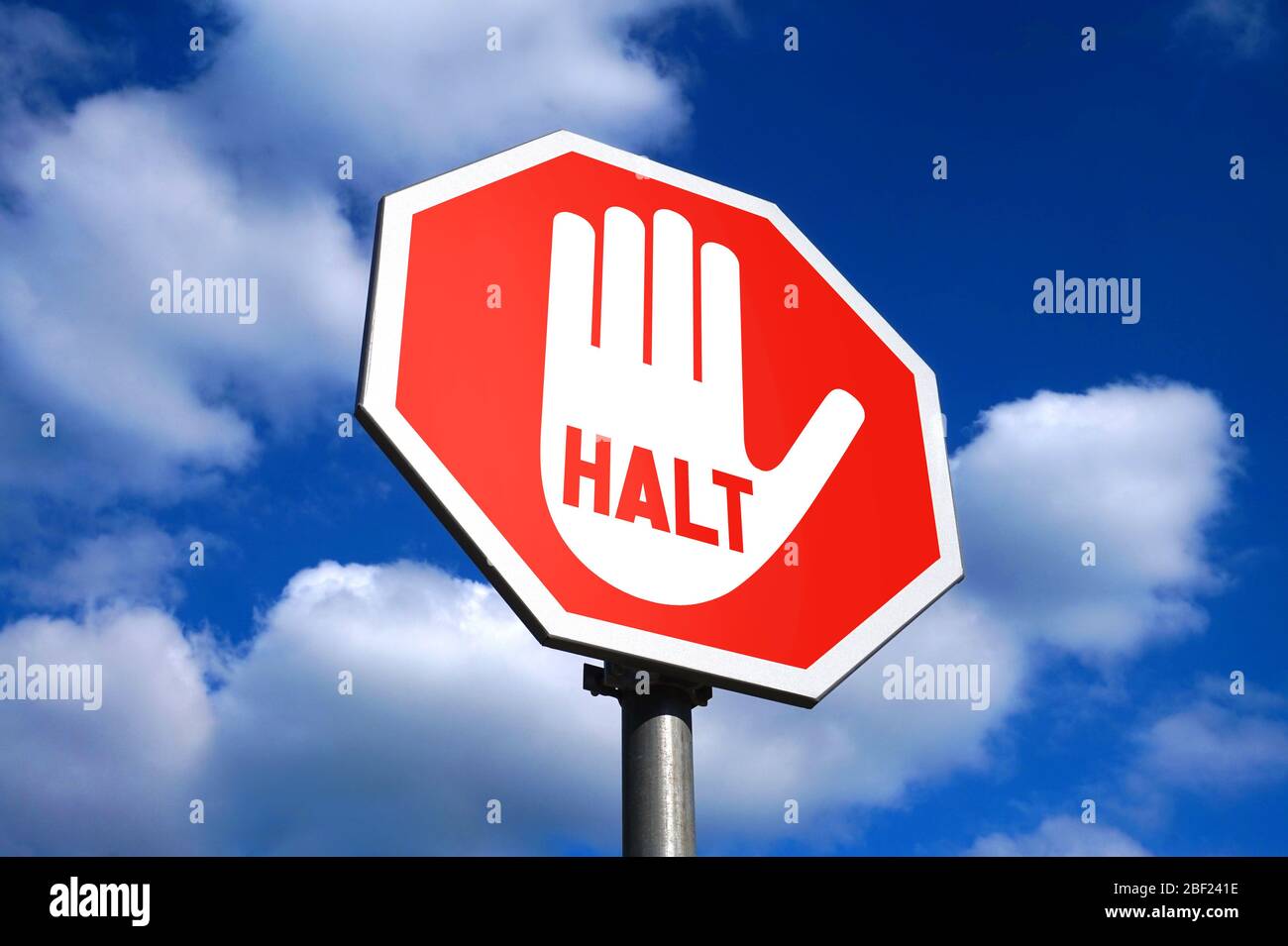 Halt german stop sign hi-res stock photography and images - Alamy