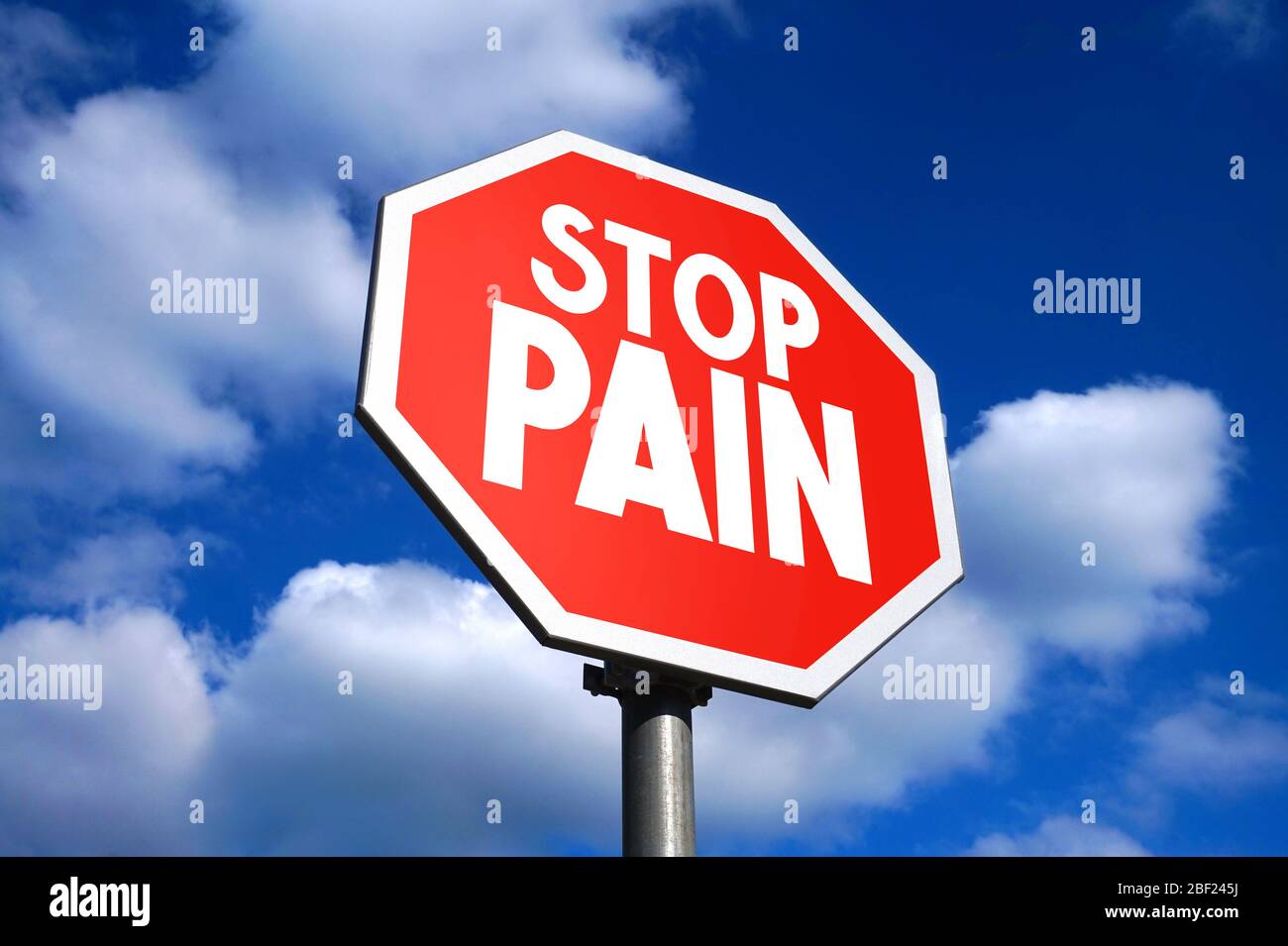 Stop pain sign Stock Photo - Alamy