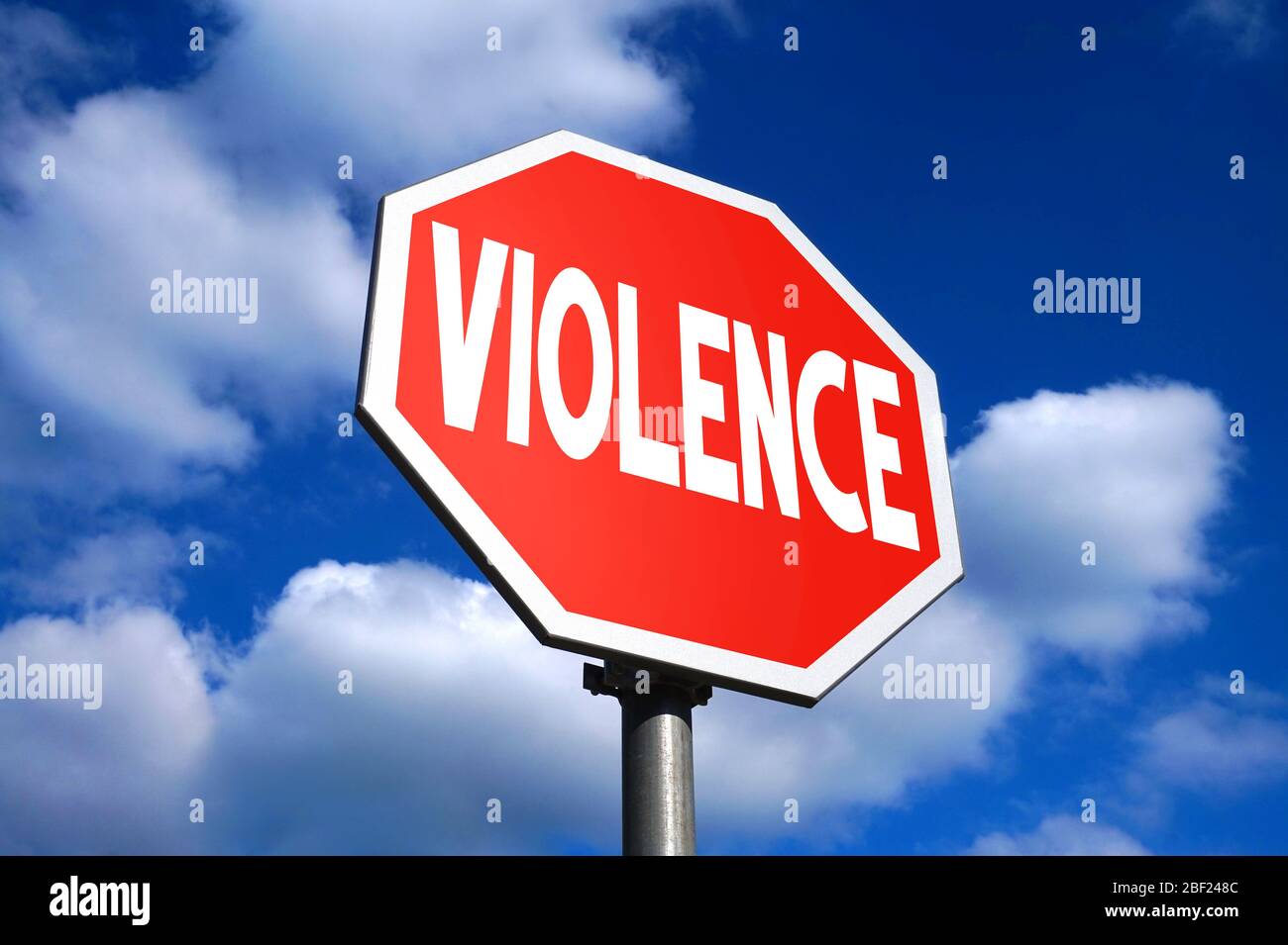 Stop violence sign Stock Photo - Alamy