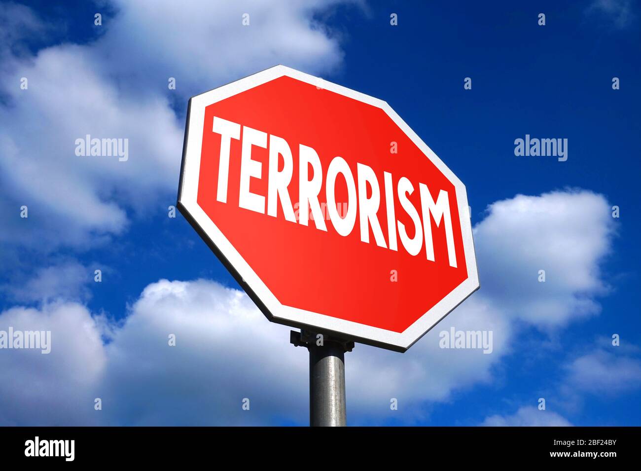 Stop terrorism sign Stock Photo - Alamy