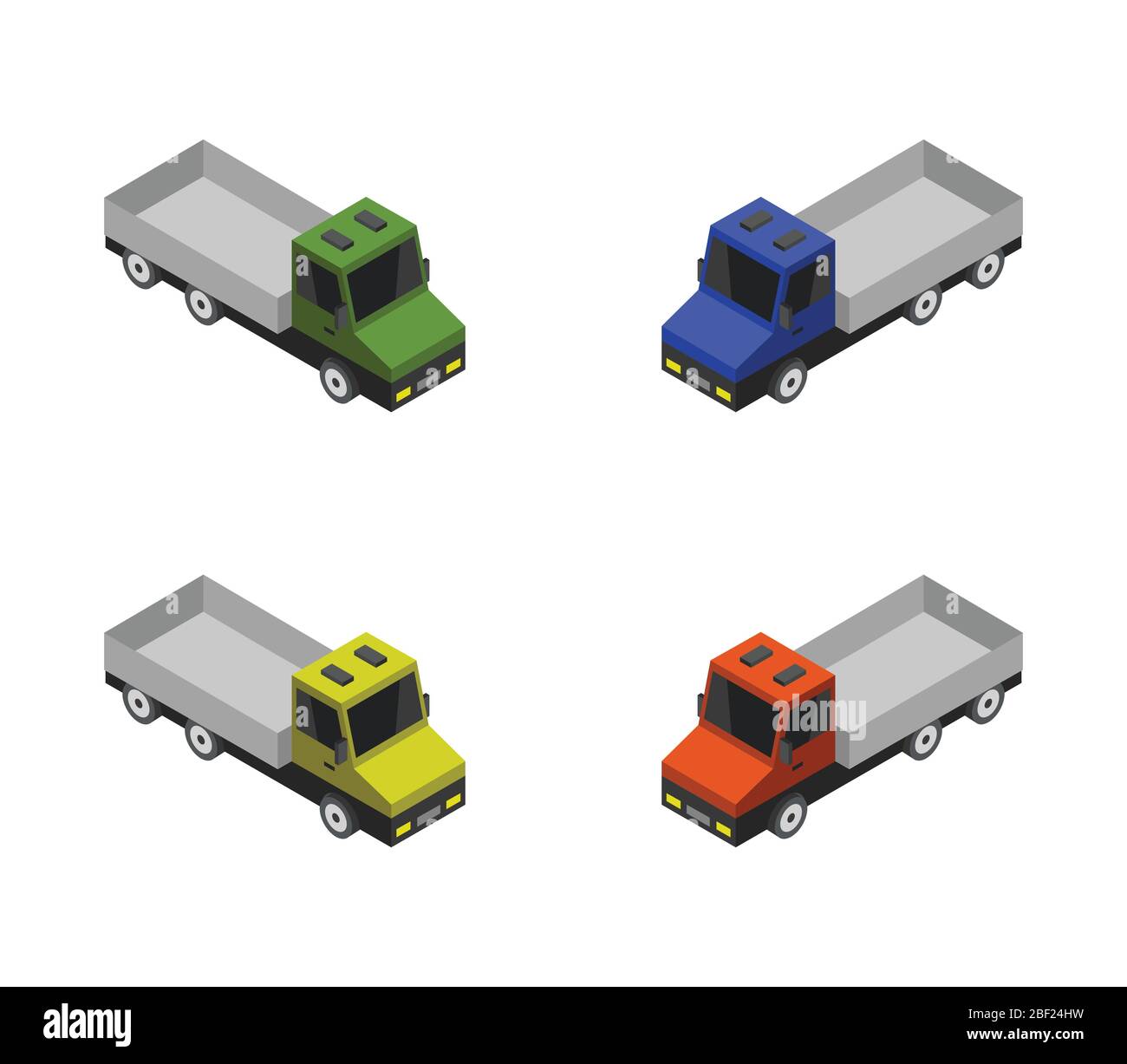 isometric truck icon illustrated in vector on white background Stock ...