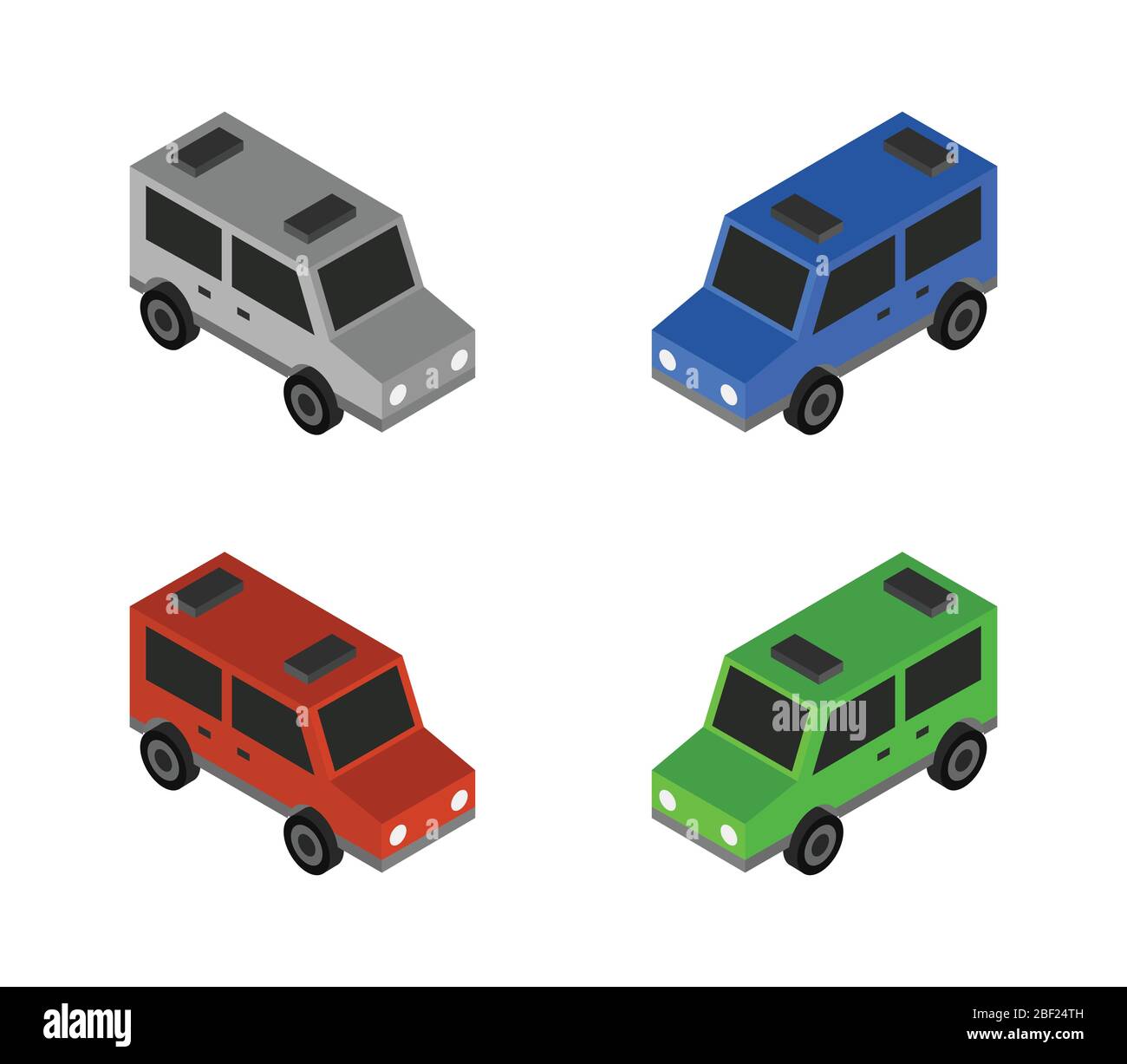 isometric van icon illustrated in vector on white background Stock ...