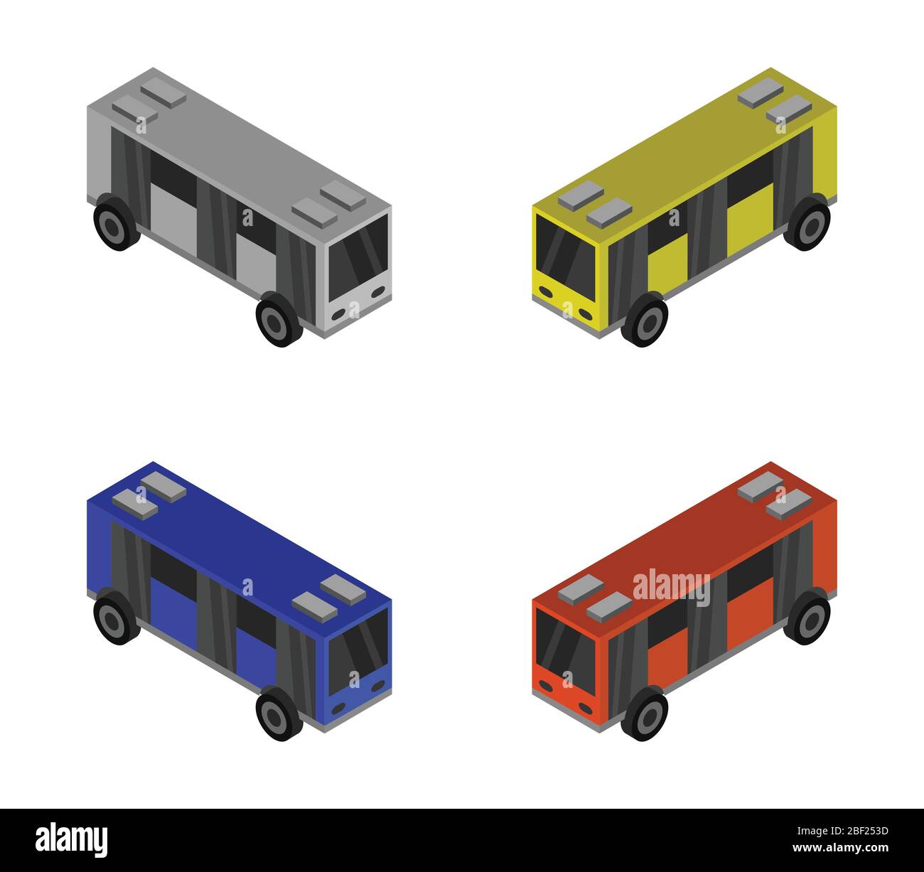 city bus icon illustrated in vector on white background Stock Vector ...