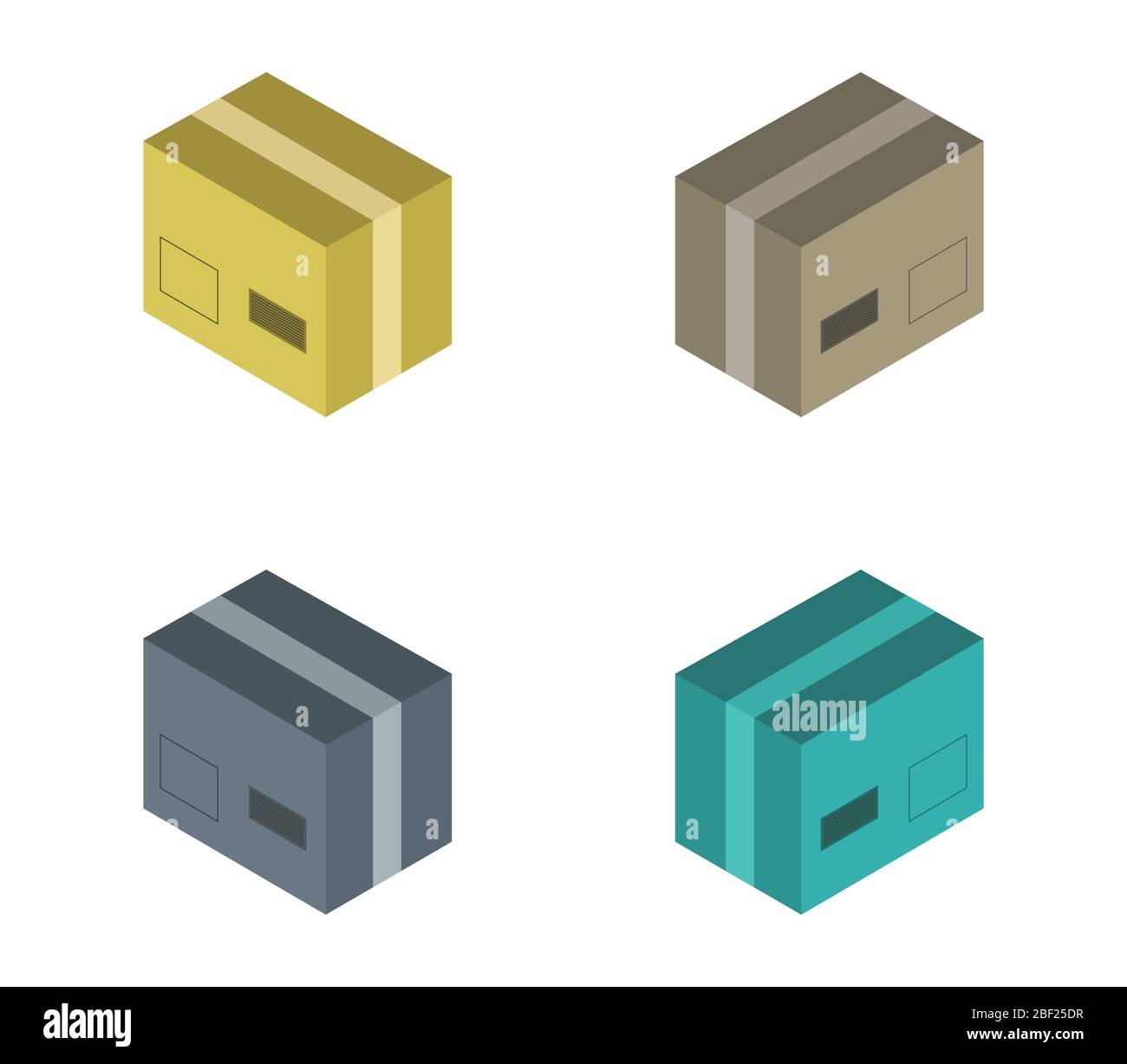 box icon illustrated in vector on white background Stock Vector Image ...