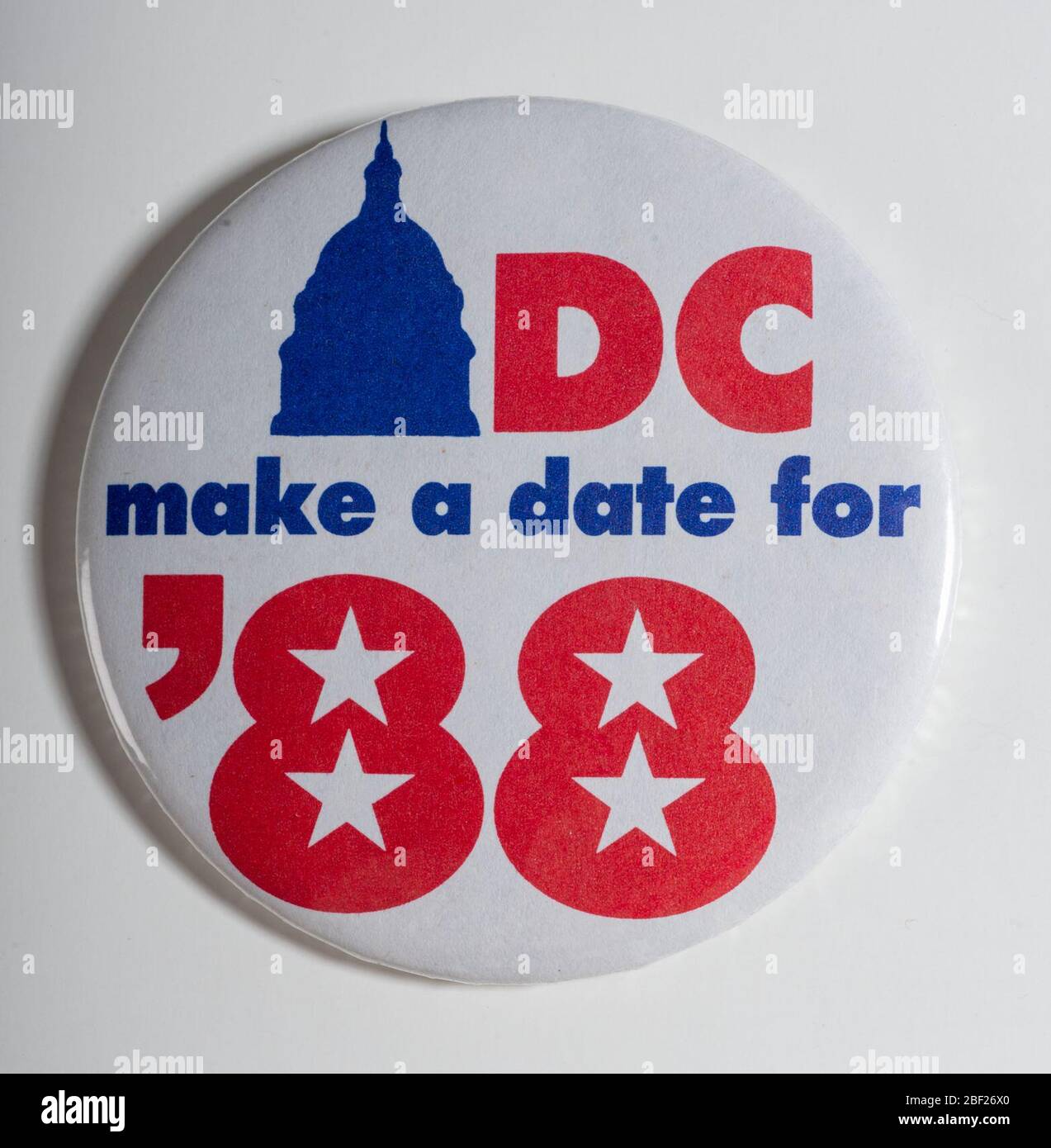 DC Make a Date For 88 Button Stock Photo - Alamy