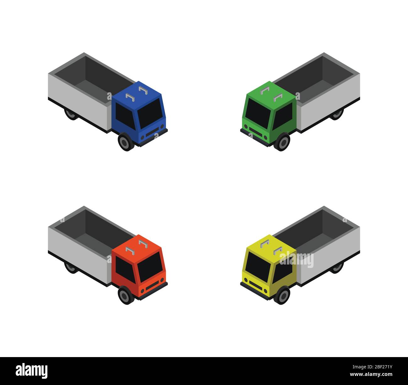 isometric truck icon illustrated in vector on white background Stock ...
