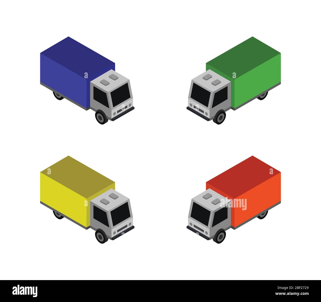 isometric truck icon illustrated in vector on white background Stock ...