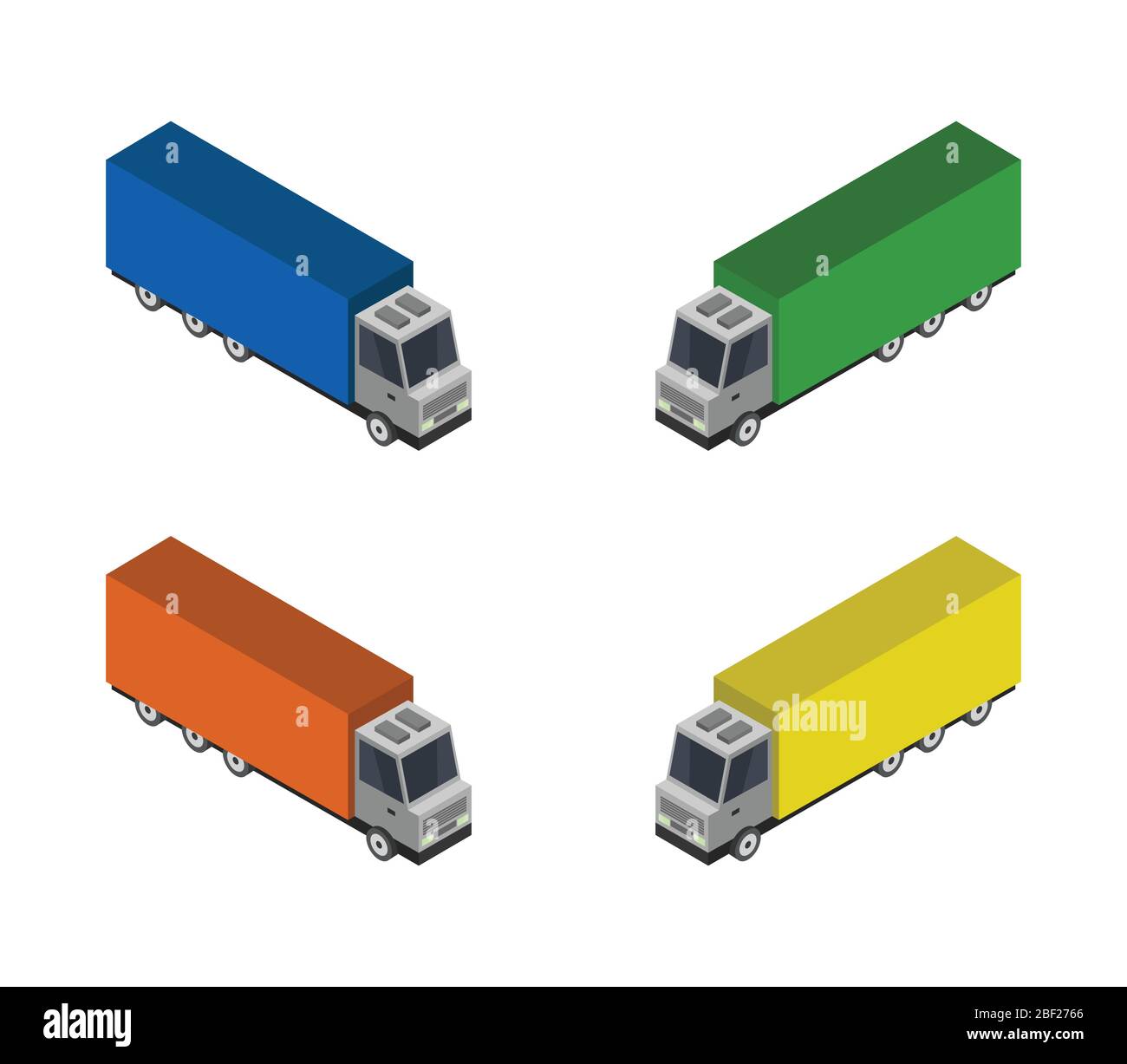 isometric truck icon illustrated in vector on white background Stock ...