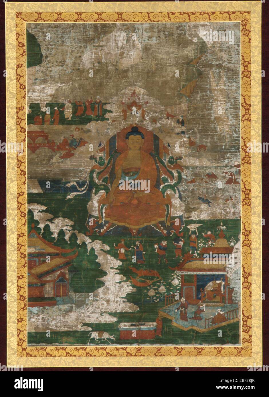 Sakyamuni enthroned and biographical scenes. Yamanaka and Co Stock ... Sakyamuni enthroned and biographical scenes. Yamanaka and Co Stock ...