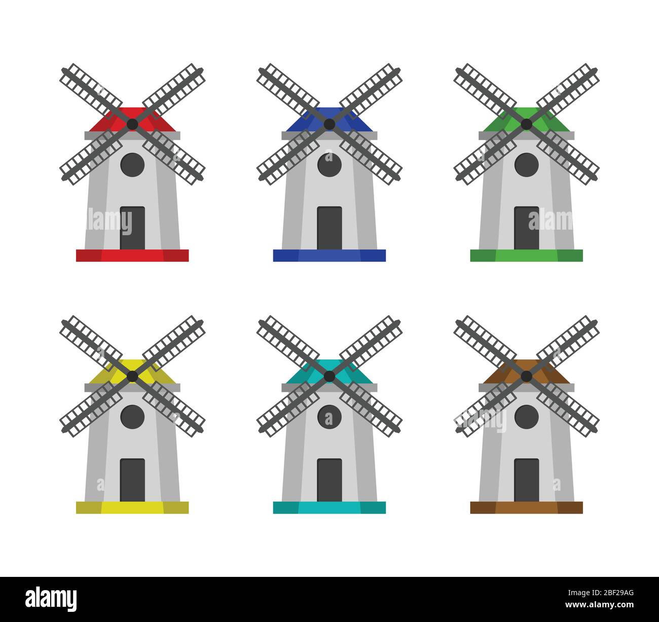 mill icon illustrated in vector on white background Stock Vector Image ...