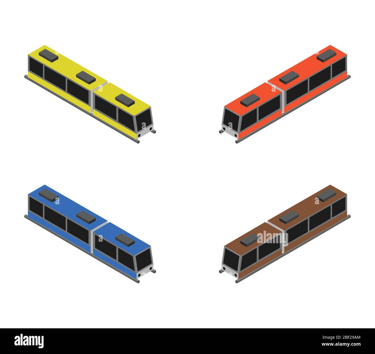 isometric train icon illustrated in vector on white background Stock ...