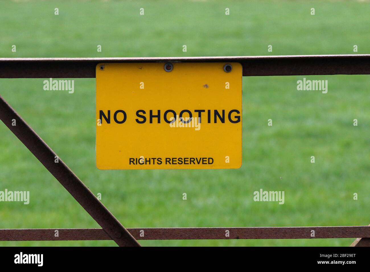 Shooting rights reserved sign hi-res stock photography and images - Alamy