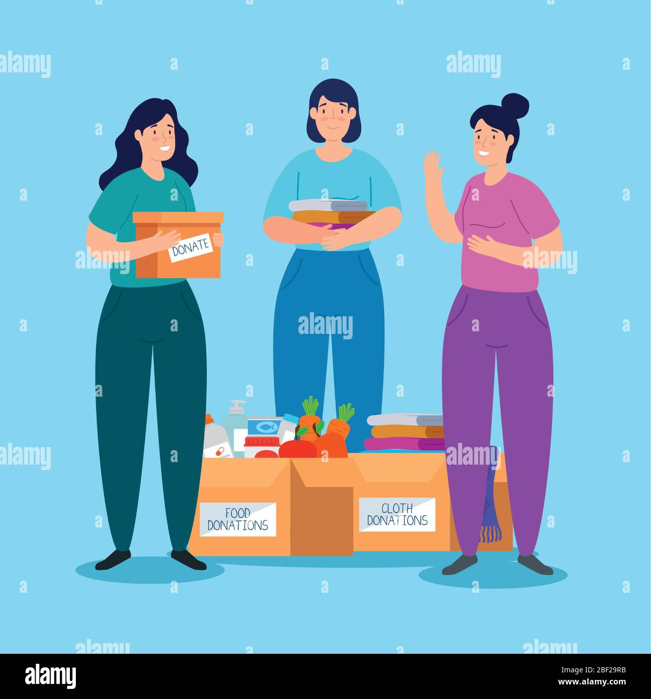 Charity aid boxes Stock Vector Images - Alamy