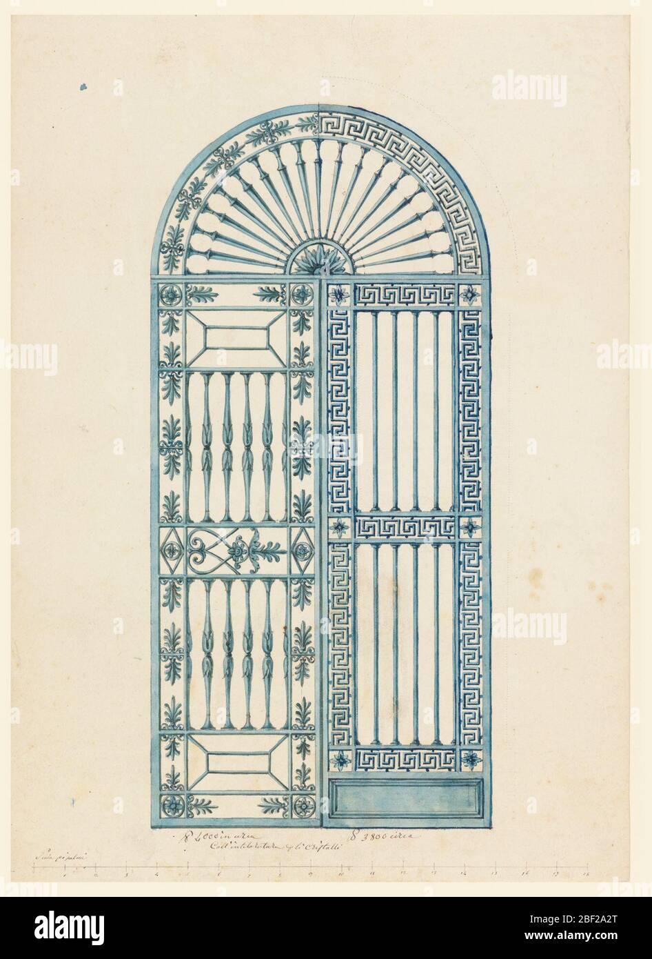 Alternative Designs for a Metal Gate. Vertical rectangle. An arched ...