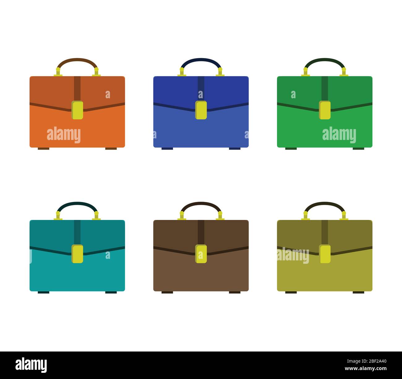 work suitcase icon illustrated in vector on white background Stock ...