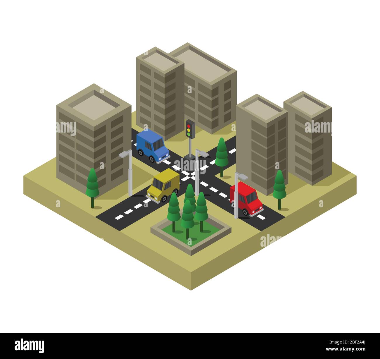 isometric city icon illustrated in vector on white background Stock ...