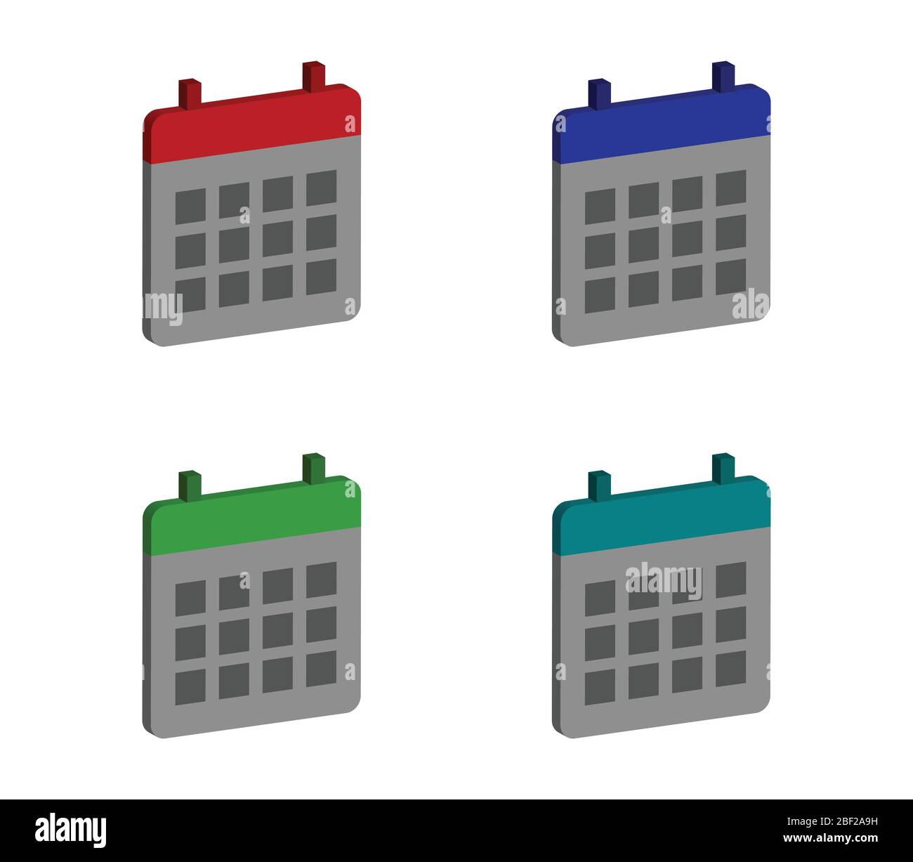 calendar icon illustrated in vector on white background Stock Vector ...