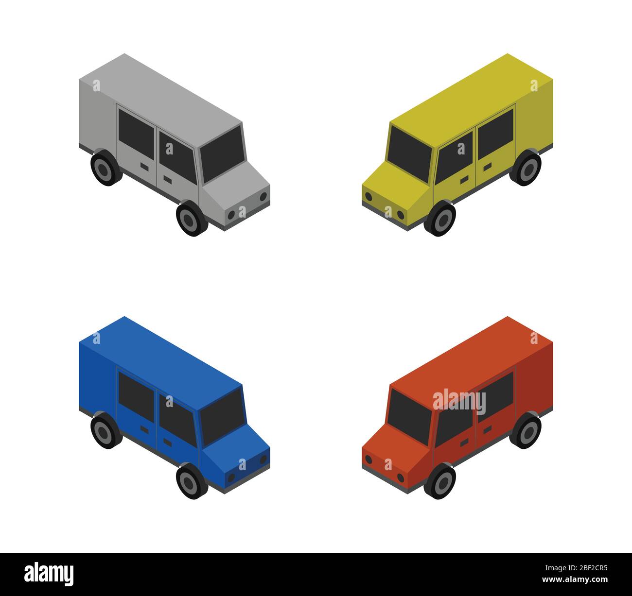 isometric van icon illustrated in vector on white background Stock ...