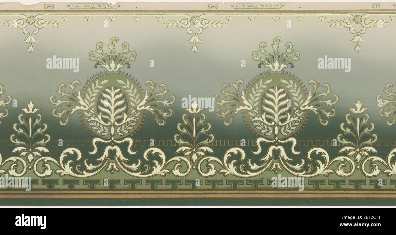 Frieze. Large round foliate medallion alternating with anthemia. Greek ...