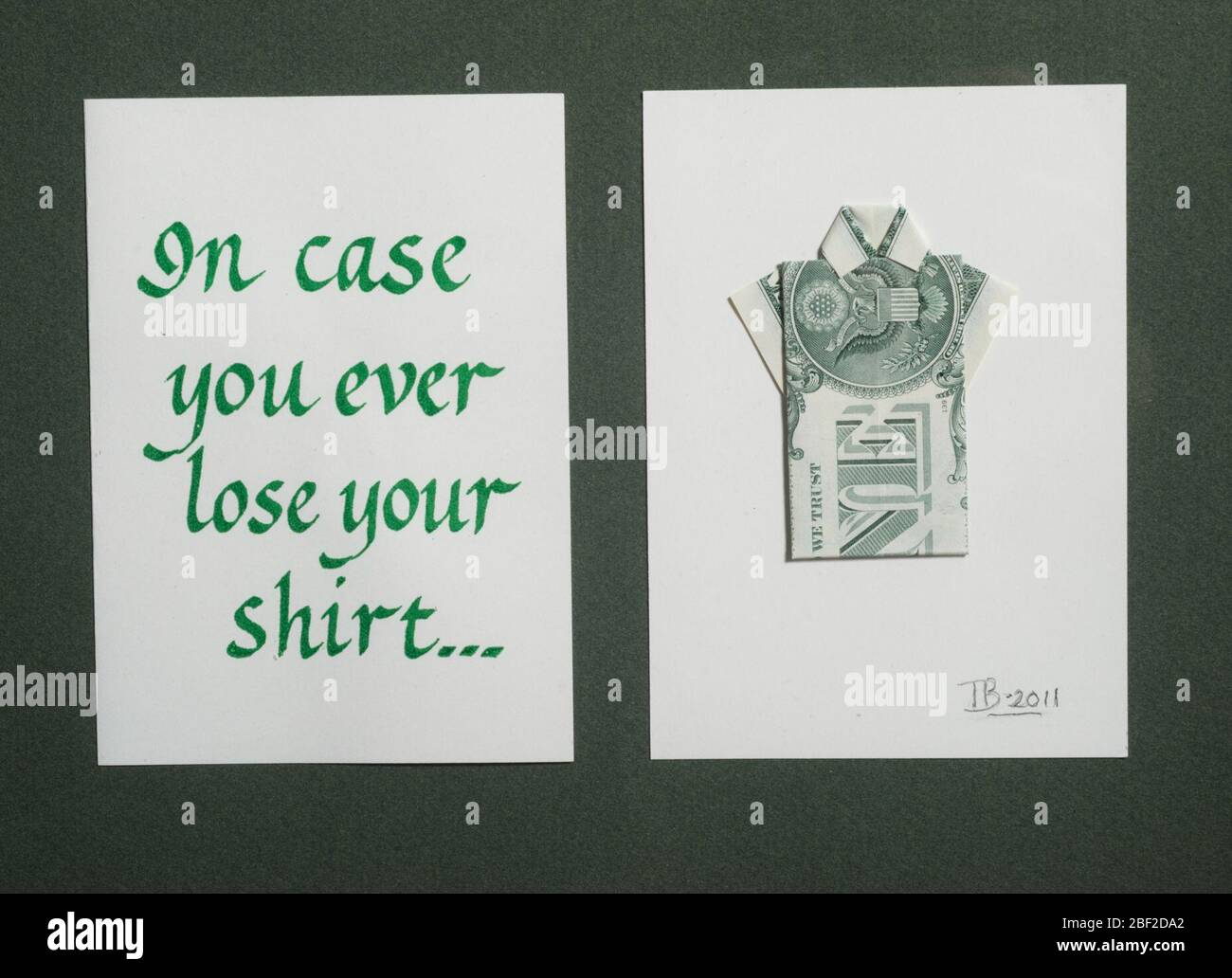 In Case You Ever Lose Your Shirt Stock Photo - Alamy