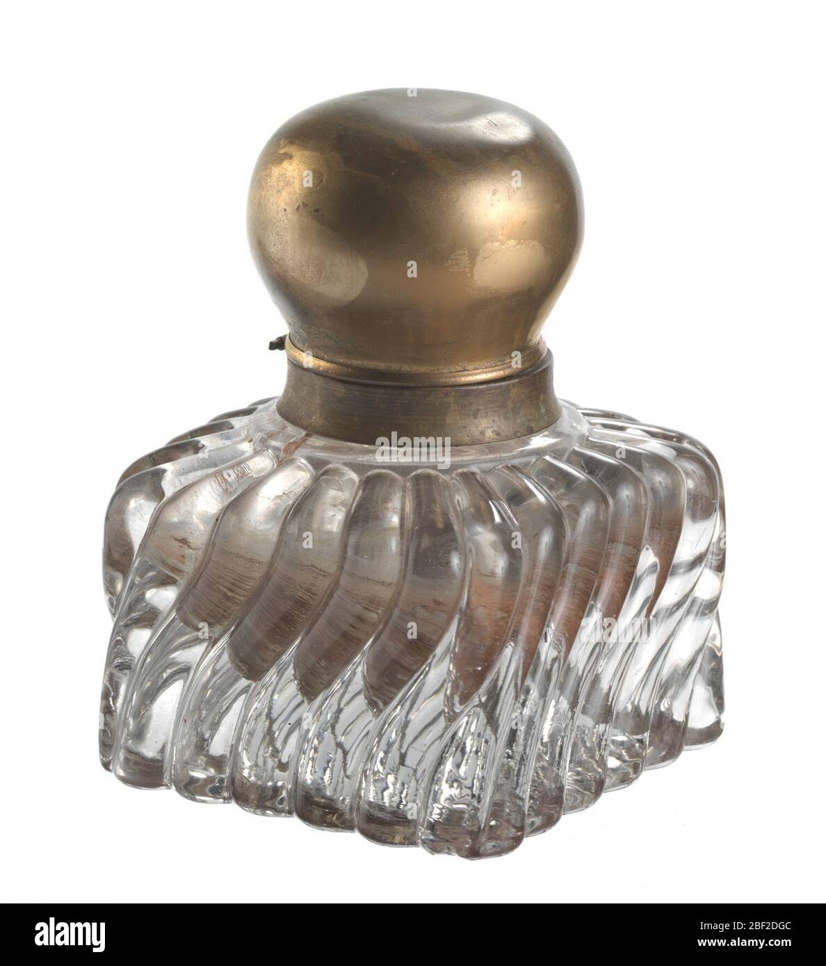 Inkwell owned by James Baldwin. Inkwell with a glass base and a brass ...