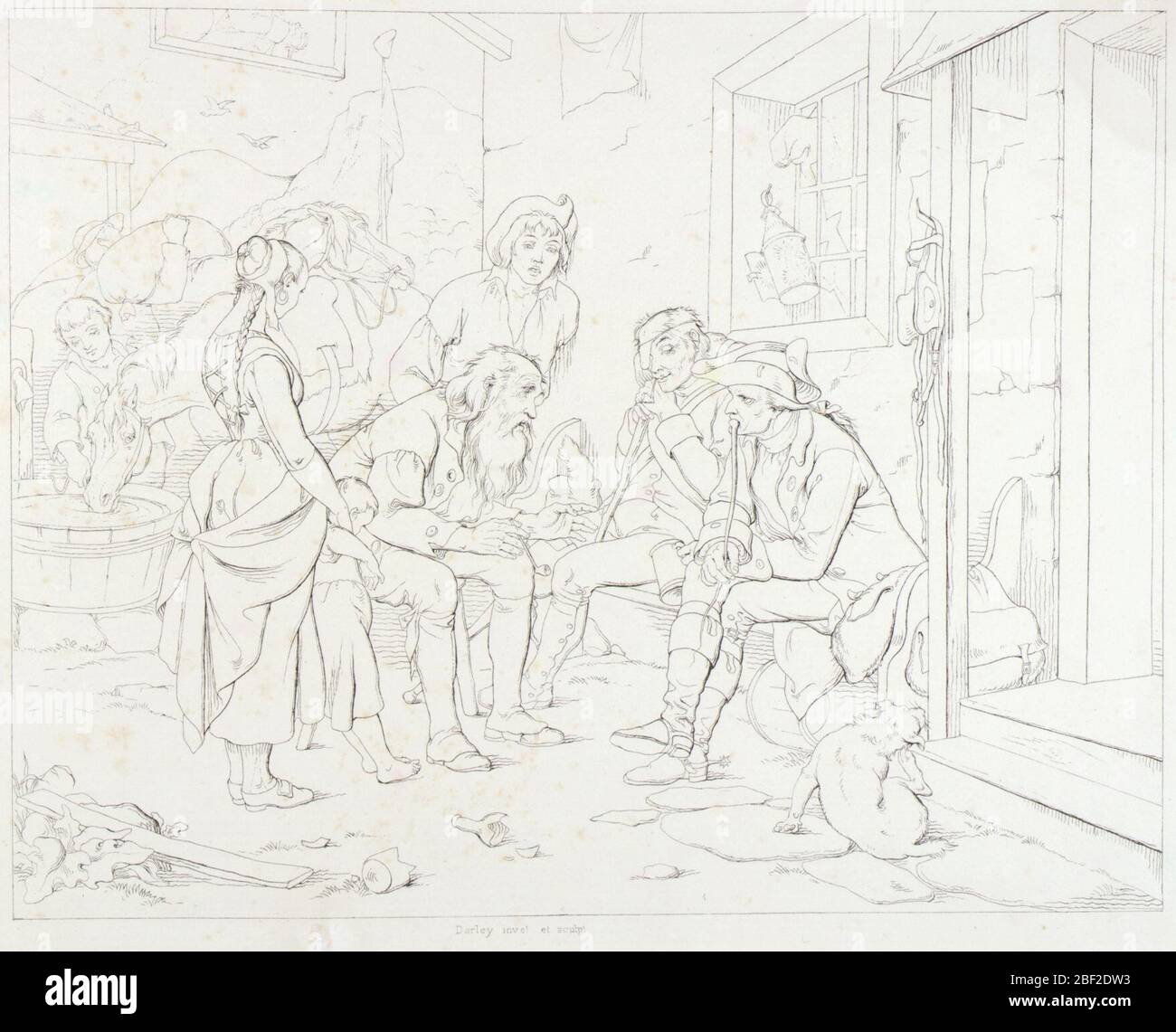 Rip Van Winkle illustration Rip Telling His Fabulous Story Stock Photo ...