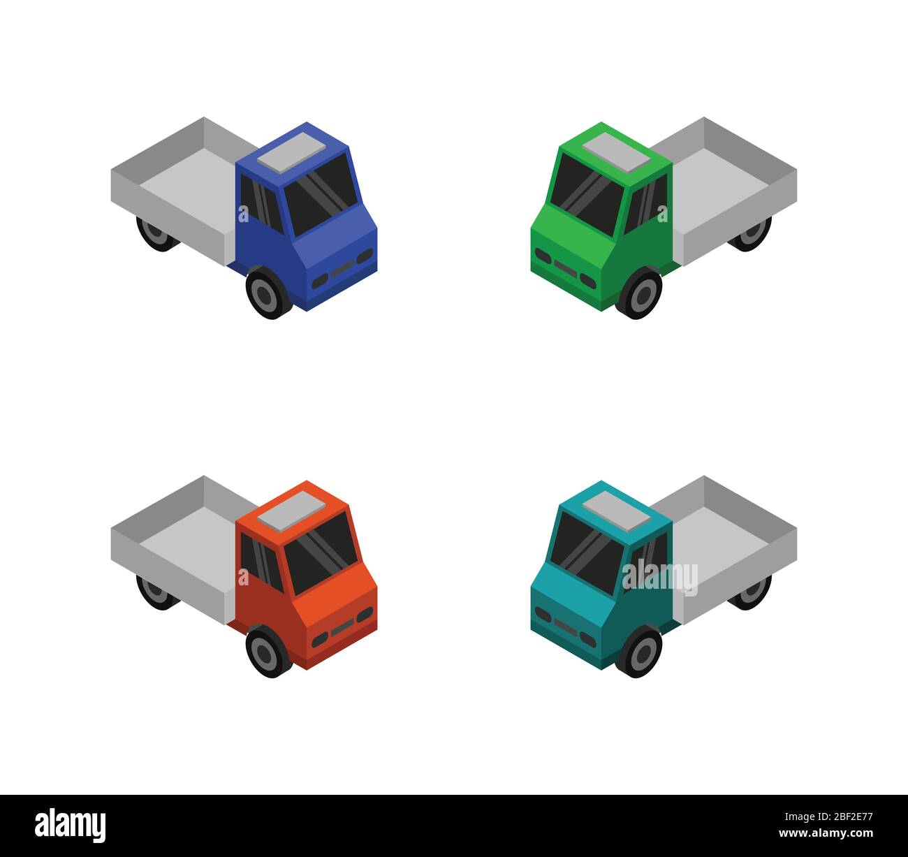 isometric truck icon illustrated in vector on white background Stock ...