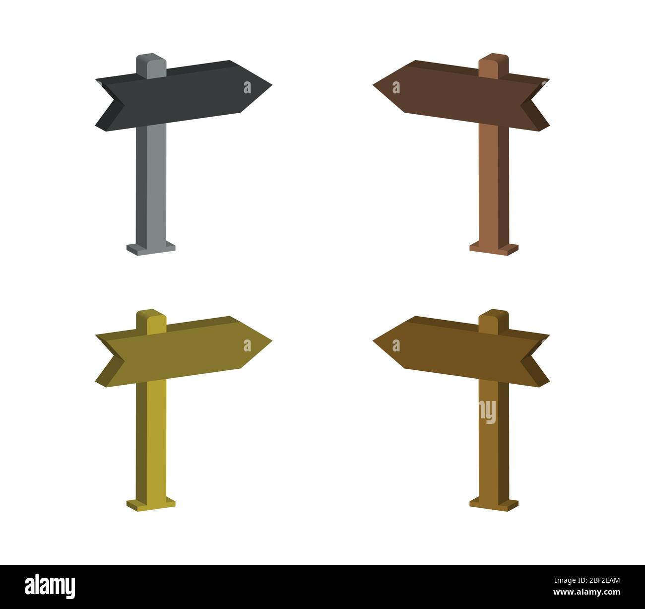 directional signs icon illustrated in vector on white background Stock ...