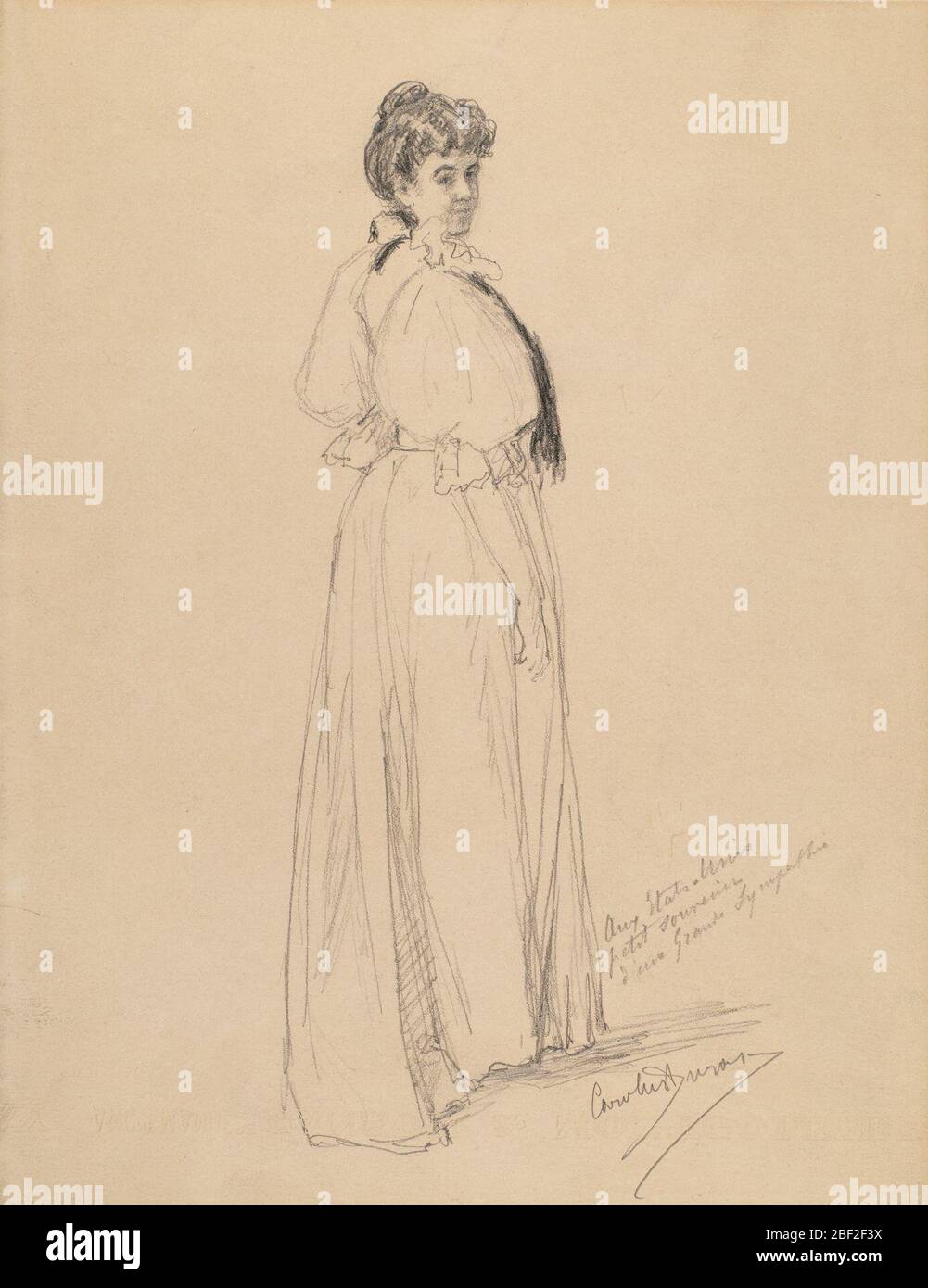Sketch of a Lady Stock Photo - Alamy