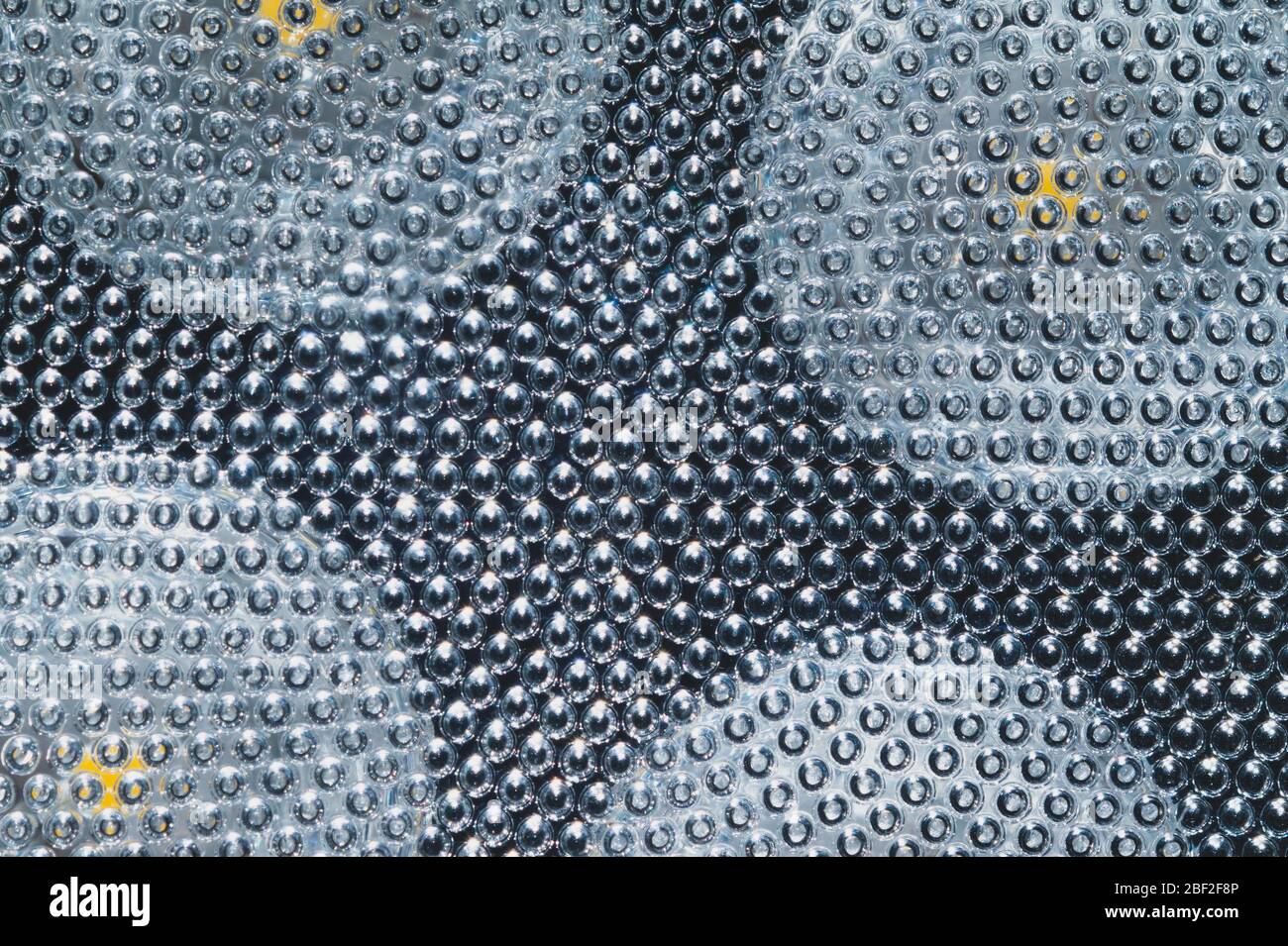 Abstract background with bubbles. transparent led light macro texture ...