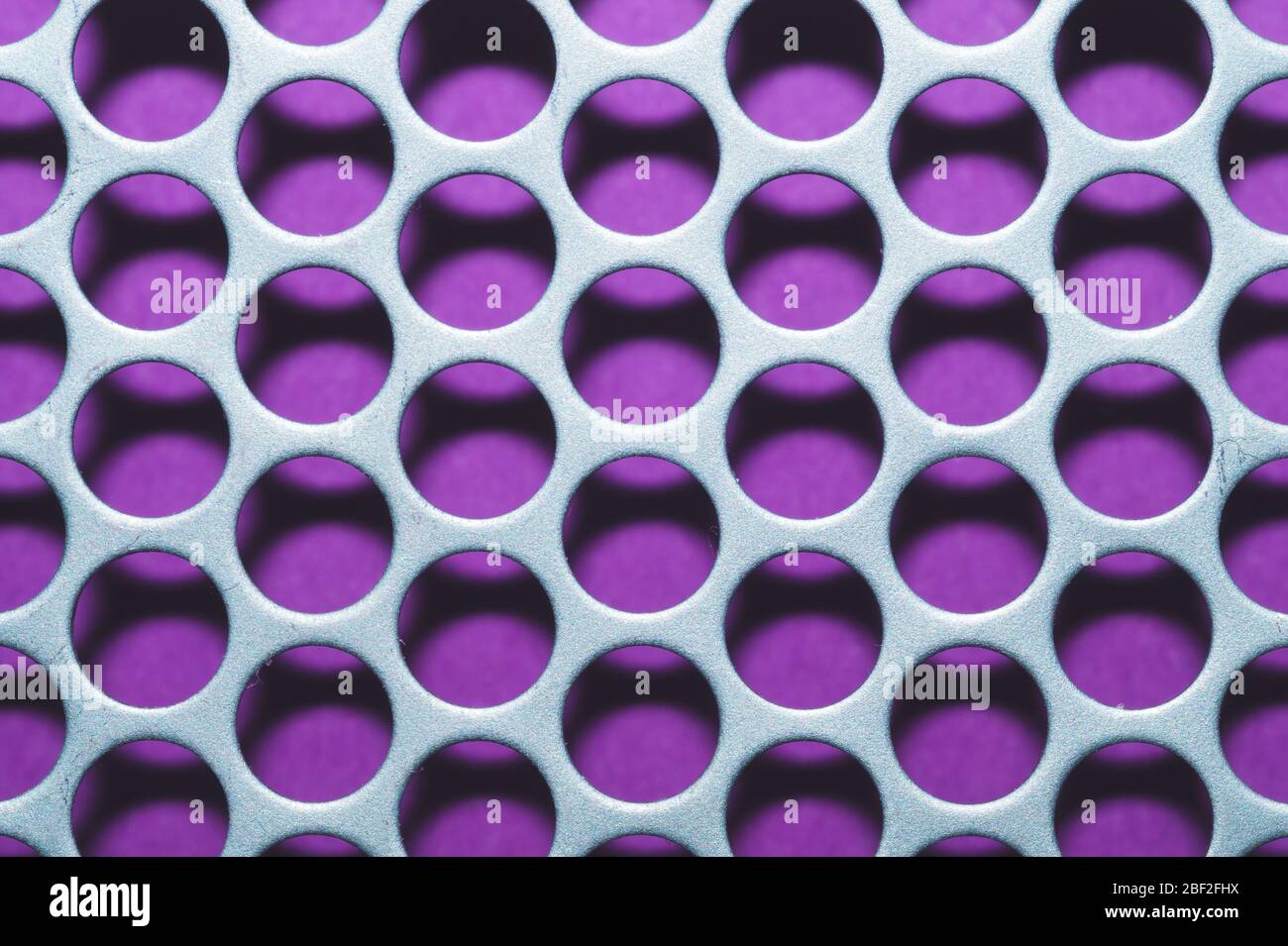 Steel plate with holes. metal grid with round cells. modern background ...