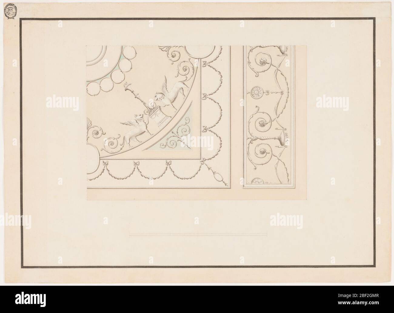 Design for an Oblong Ceiling. Horizontal format design for an oblong ...