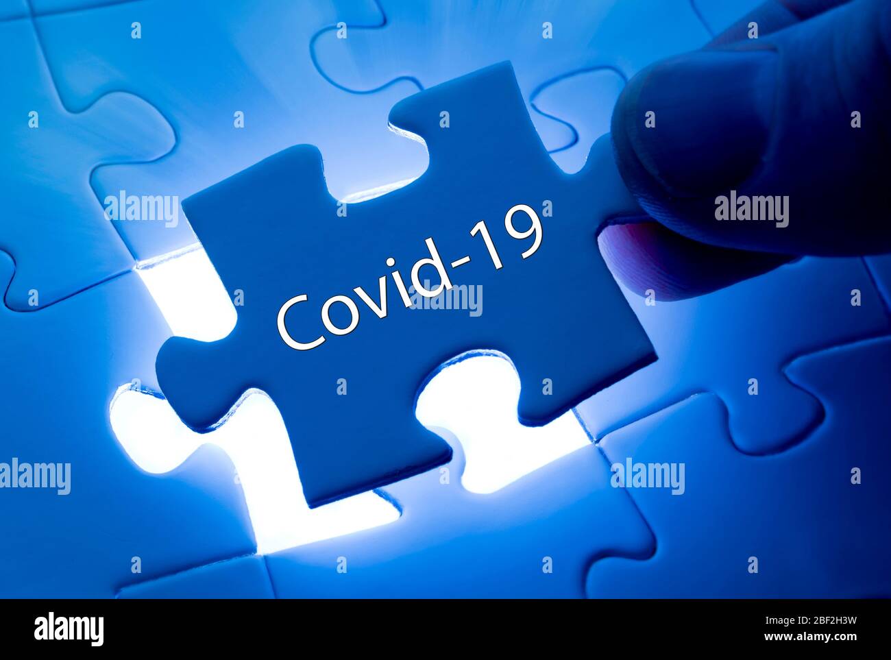 puzzle with Covid-19 words Stock Photo - Alamy