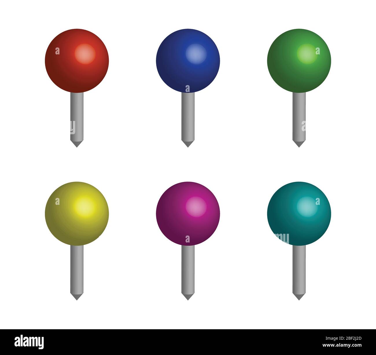 thumbtack icon illustrated in vector on white background Stock Vector ...