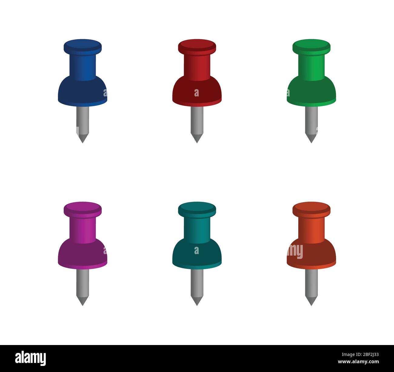 thumbtack icon illustrated in vector on white background Stock Vector ...